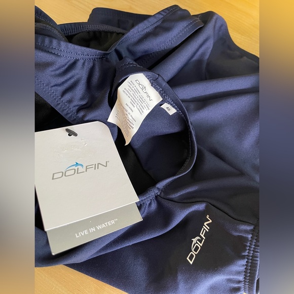 Dolfin | Swim | Nwt Dolfin One Piece Sports Back Swimsuit Navy Blue ...